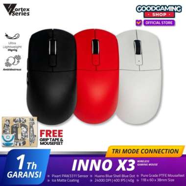 VortexSeries Inno X3 Pro - Mouse Gaming Nirkabel Ultra Ringan 8000 DPI ...