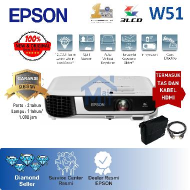 Jual PROYEKTOR EPSON EB-W51 EB W51 W 51 WXGA GARANSI RESMI PENGGANTI W41 di Seller Mall IT Medan ...