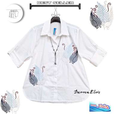 Jual Baju Kemeja Putih Bordir Perempuan Model Terbaru & Kekinian ...