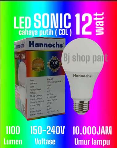 Jual Lampu Hannochs Led Sonic 12 Watt Paket Original Murah - Harga ...