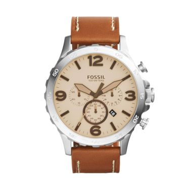 Jual Fossil Nate Chronograph Leather Jr Original & Branded - Harga ...