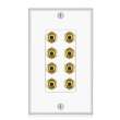 Promo Banana Binding Post Two-Piece Coupler Inset Wall Plate for 4 ...