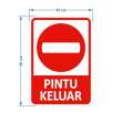 Jual Rambu Plang Dilarang Masuk Pintu Keluar 35cm x 50cm Plat Alumunium ...