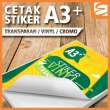 Jual CETAK STIKER TRANSPARAN / VINYL / CROMO A3+ CUSTOM PRINT STICKER ...