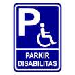 Jual Rambu Plang Parkir Disabilitas 35cm x 50cm Plat Alumunium di ...