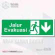 Jual Sticker Safety Sign Jalur Evakuasi Arah Bawah Kanan - Ukuran ...