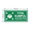 Jual Rambu Plang Sign Titik Kumpul 50cm x 25cm Plat Alumunium di Seller ...