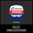 Jual Sticker stiker Logo Pertamina Mandalika SAG Racing Team di Seller ...