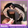 Jual Bando Gaya Retro Motif Huruf Warna Kombinasi Ala Korea Aksesoris ...