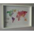 Jual LUKISAN Hiasan Dinding Wooden Poster Lukisan Pajangan World Map ...