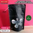 Jual ISI 50 PCS Standing Pouch HITAM DOFF WINDOW 500gram KPACK Kemasan ...
