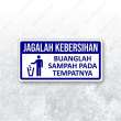 Jual Rambu Sign Papan Jagalah Kebersihan 30cm x 15cm Akrilik di Seller ...