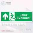 Jual Sticker Safety Sign Jalur Evakuasi Arah Atas Kiri - Ukuran 20x60cm ...