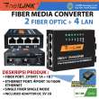 Promo Media Converter Fiber Optic 2 Fo 4 Lan 10/100 Mb/s Netlink Diskon 23% Di Seller Sentramoco ...