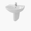 Promo Wastafel Toto Lw241cj/lw242hfj Body+kaki Full Set Kran Dingin ...