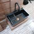 Promo Kitchen Sink Omon Pisau 7545 Black / Bak Cuci Piring Stainless ...